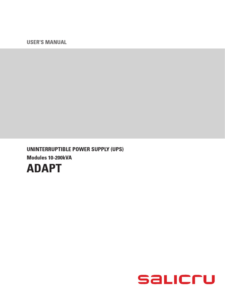 Adapt Ups Salicru | PDF | Power Inverter | Rectifier