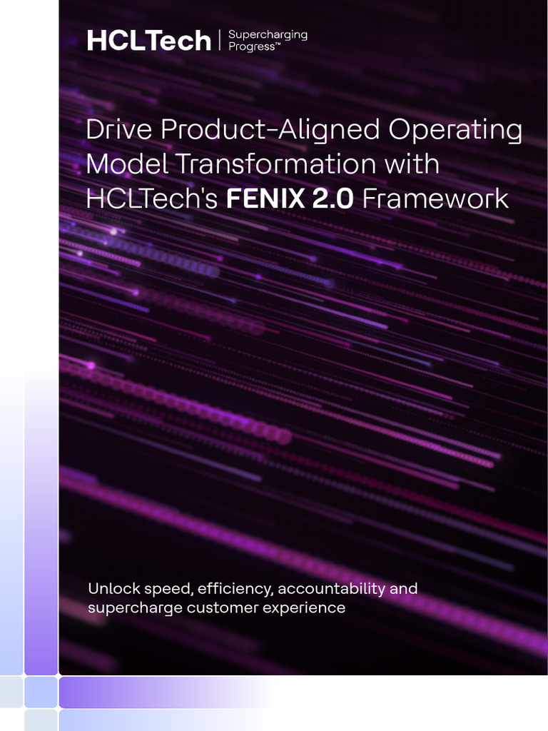 Product Aligned Operating Model Brochure | PDF | Innovation | Customer ...