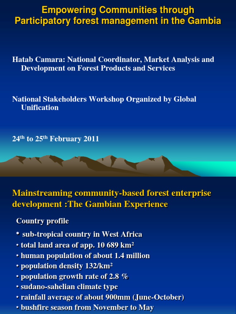 Participatory Community Forest Management in The Gambia | Forestry ...