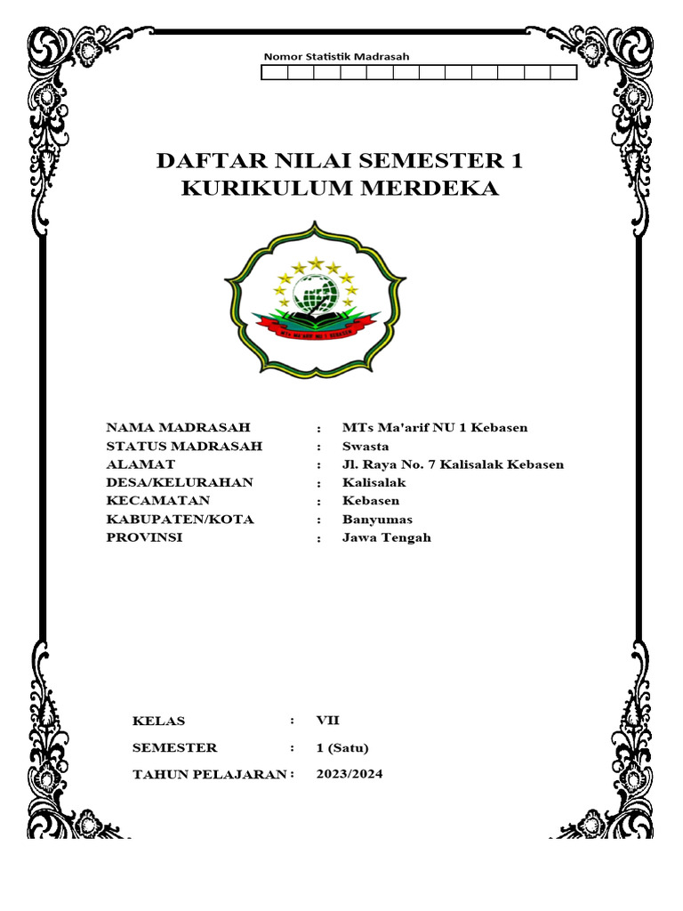 DAFTAR NILAI KUMER Kelas 7 Sumatif OKE | PDF