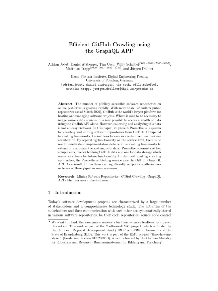 GitHub Data Mining with GraphQL | PDF | Databases | Data