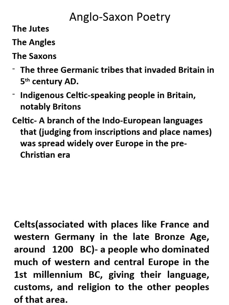 1586109968Anglo-Saxon Poetry 3 | PDF | Poetry | Celts
