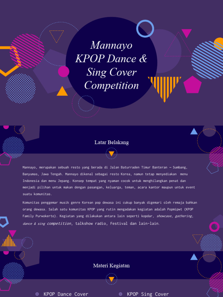 Proposal Manayo | PDF | Memasak, Makanan, & Anggur | Griya & Taman