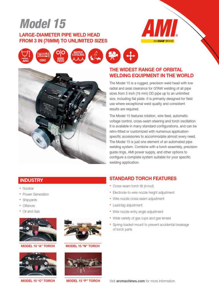 M15 Weldhead | PDF | Welding | Construction