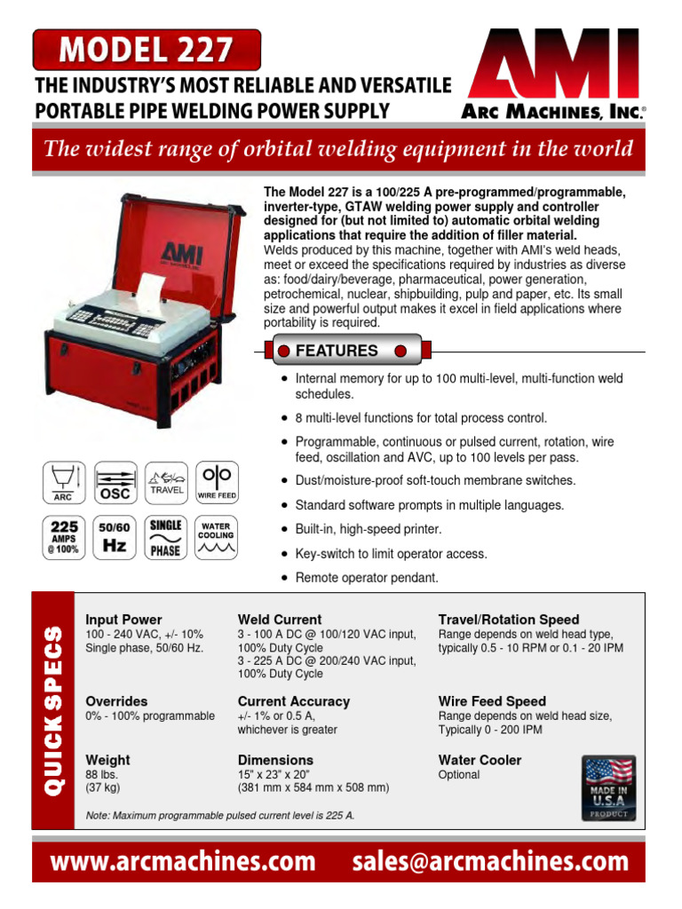 AMI 227 Brochure | PDF | Welding | Construction