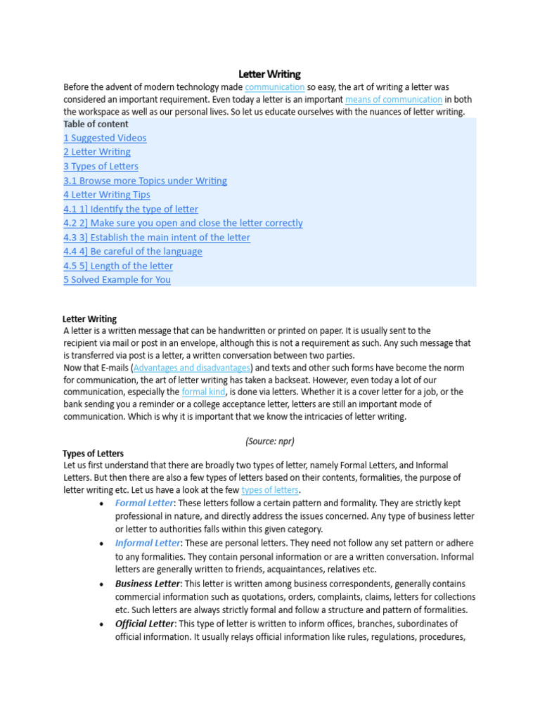 English Materials Making Letter | PDF | Communication | Information