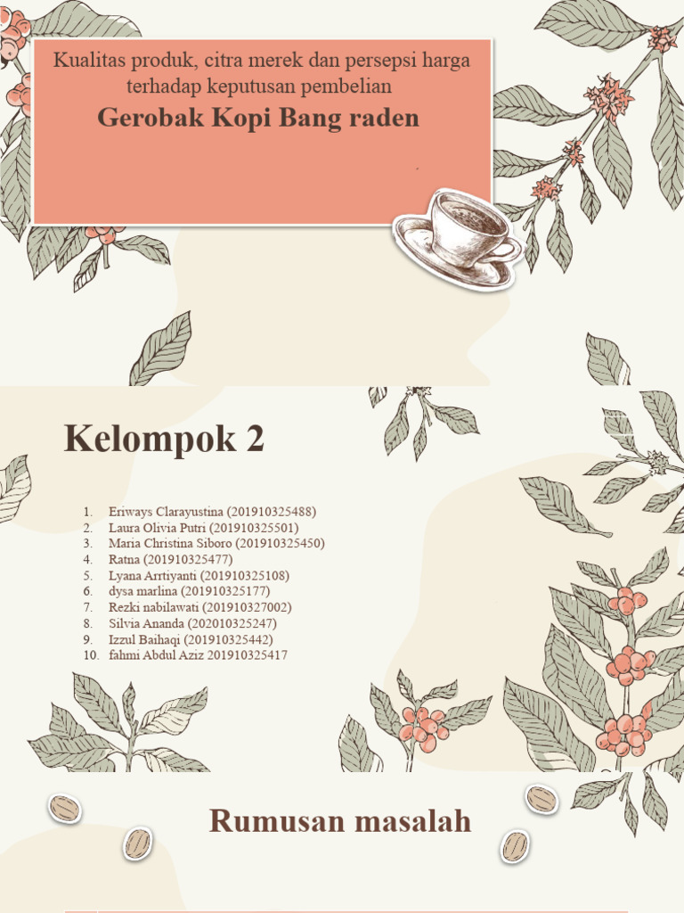 Kel 2 Gerobak Kopi Bang Raden | PDF