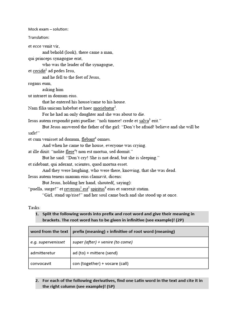 Mock Exam - Solution | PDF | Hera | Fairies Mock Exam - Solution | PDF | Hera | Fairies