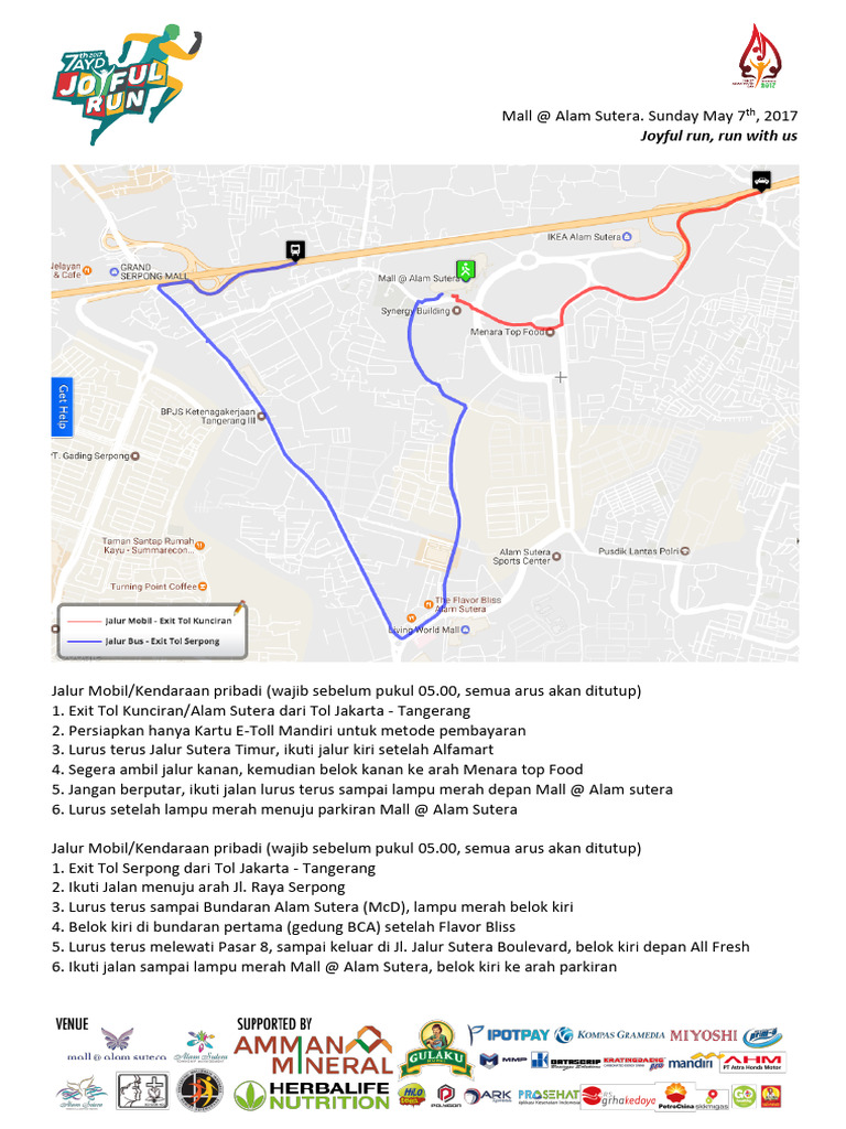 Rute Mobil ke Mall Alam Sutera | PDF