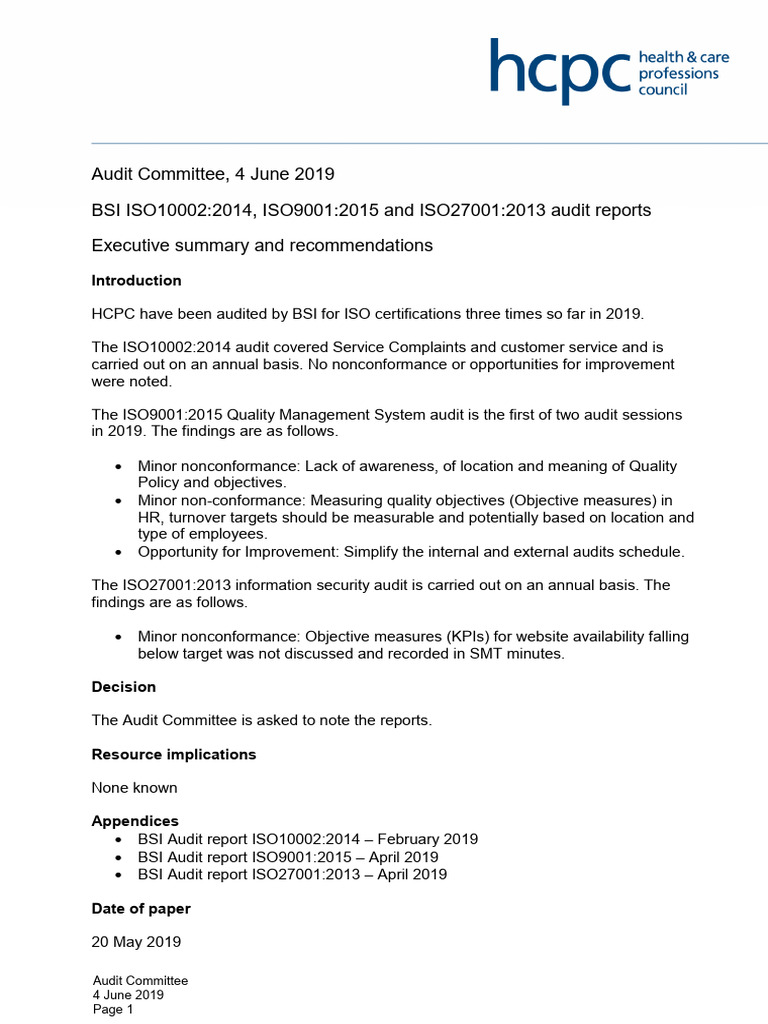 Enc 13 Iso Audit Reports | PDF | Audit | Iso 9000