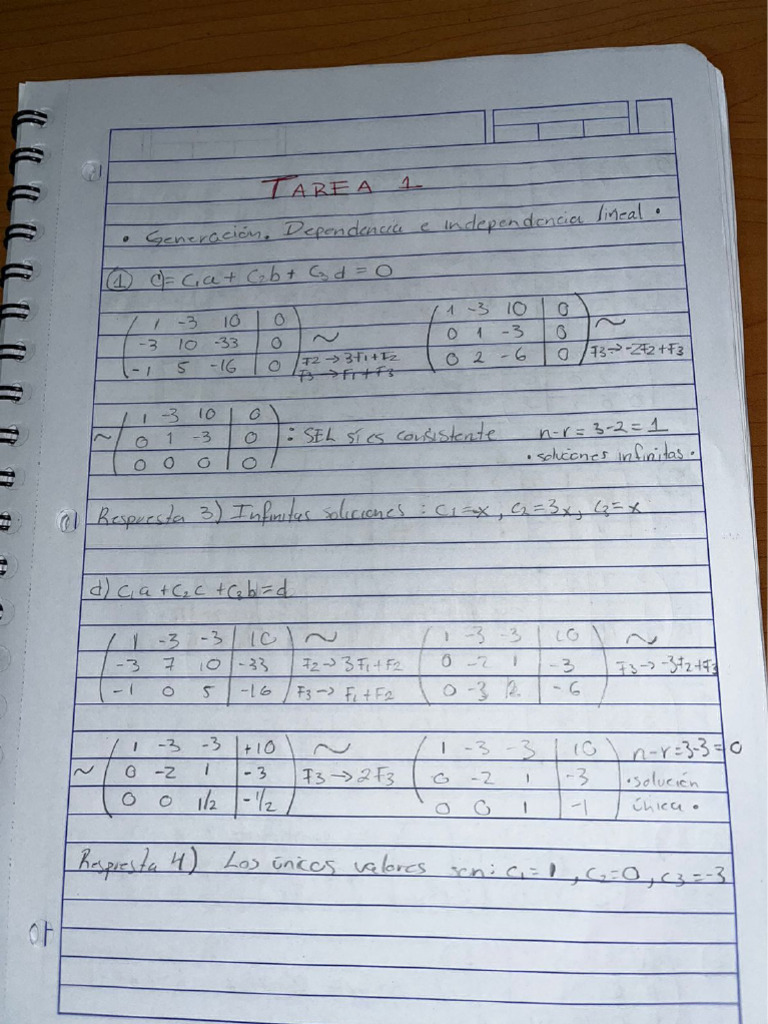 TAREA 1 Algebra Lineal | PDF TAREA 1 Algebra Lineal | PDF