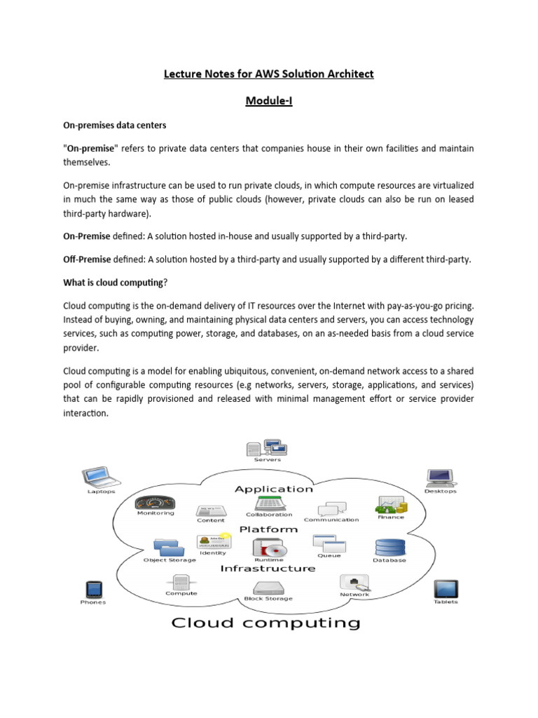AWS Solution Architect Module I | PDF | Cloud Computing | Ip Address