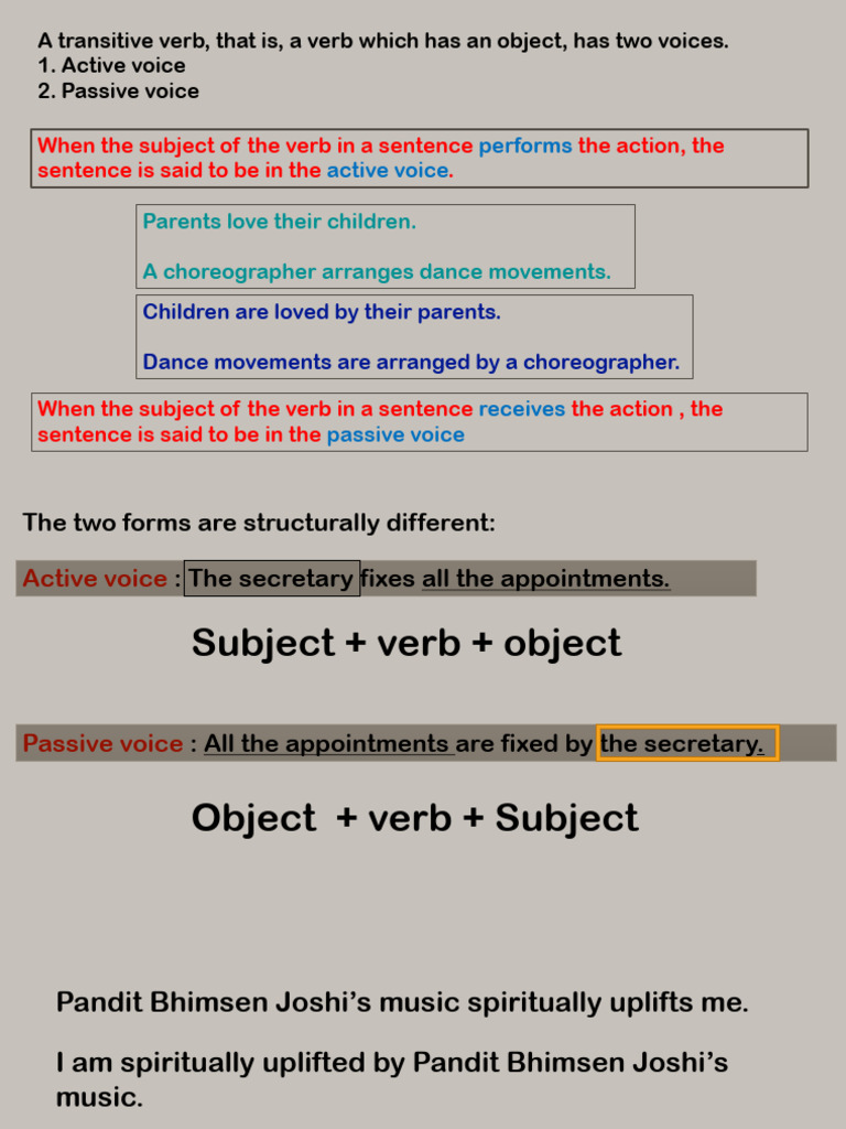 Active Passive Voice-9 | PDF | Verb | Grammatical Conjugation
