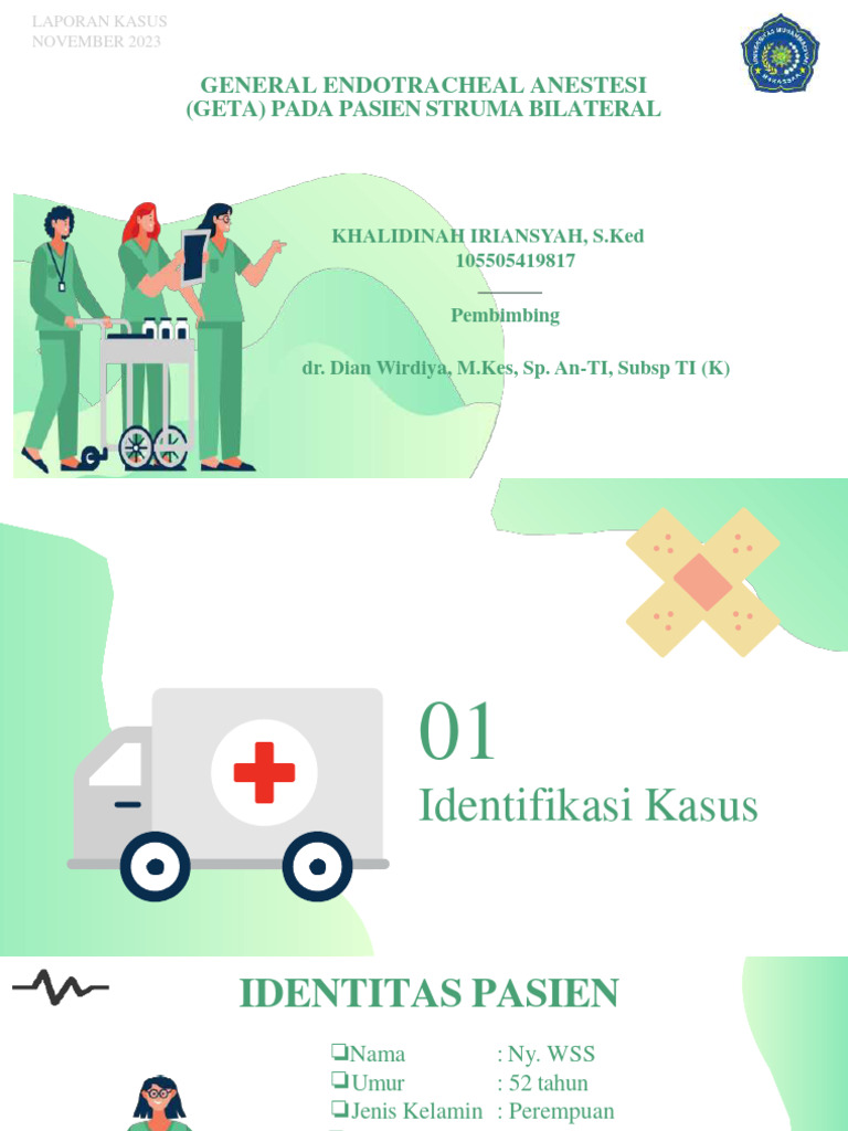Khalidinah Iriansyah - PPT Laporan Kasus Anestesiologi | PDF
