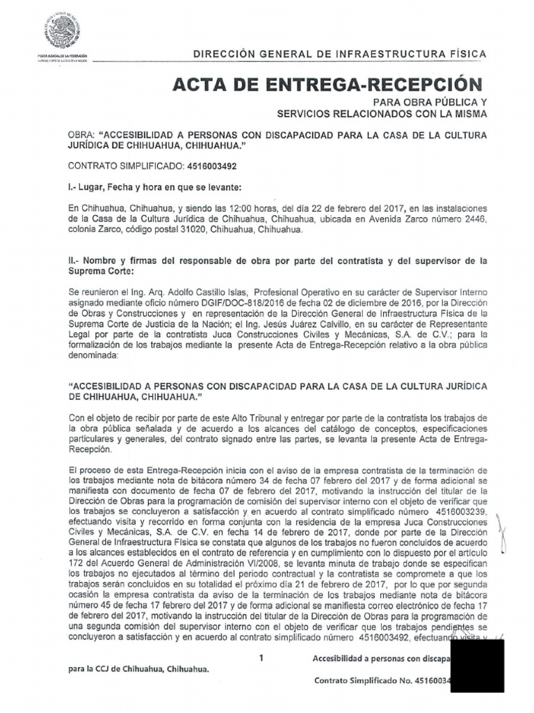 Acta-Entrega de Recepcion | PDF | Derecho