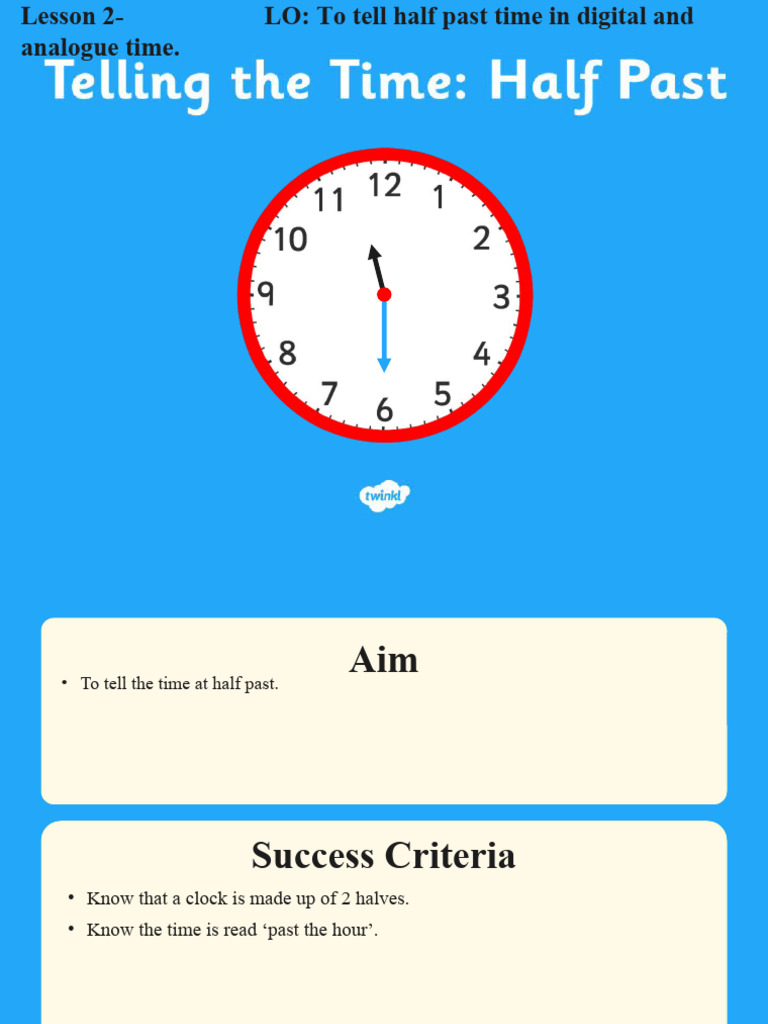 Time Half Past | PDF | Career & Growth