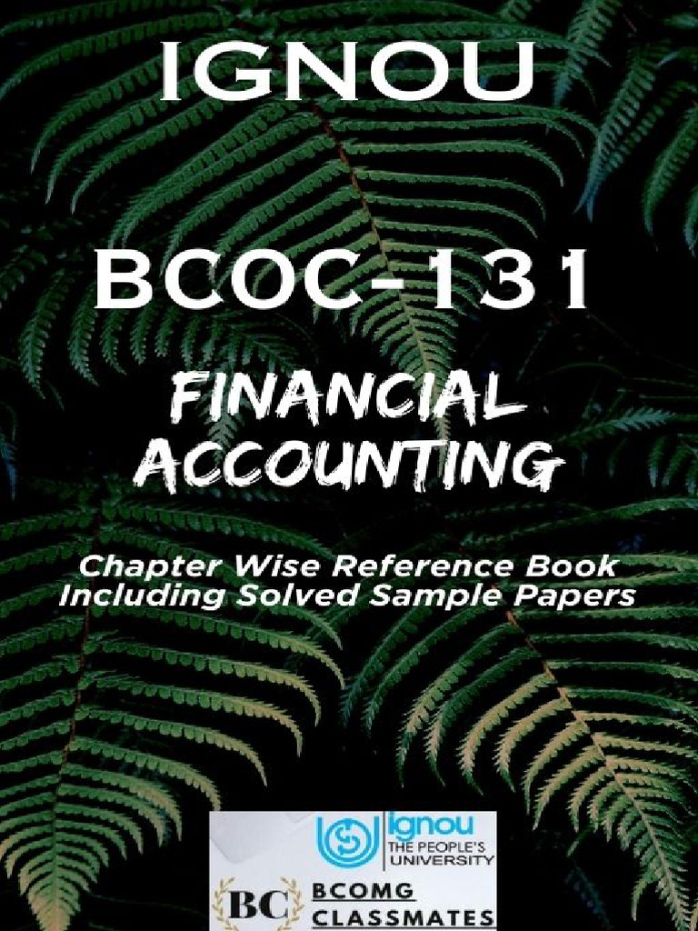 BCOC 131 Neeraj HelpBook | PDF | Depreciation | Cost
