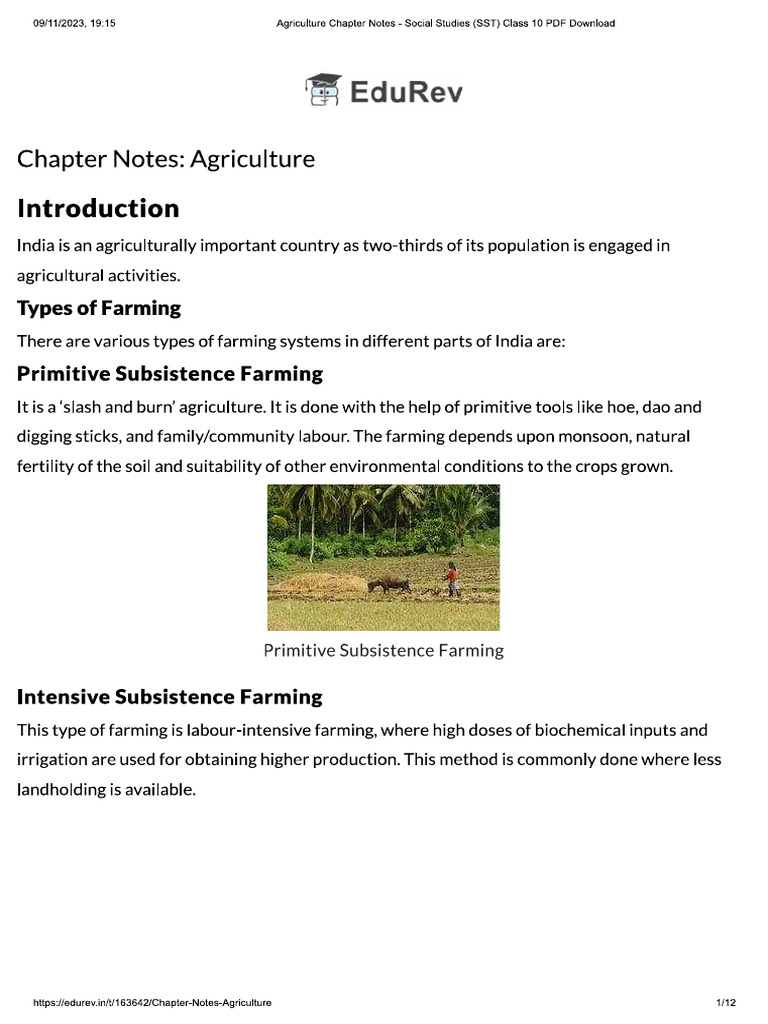 Agriculture | PDF