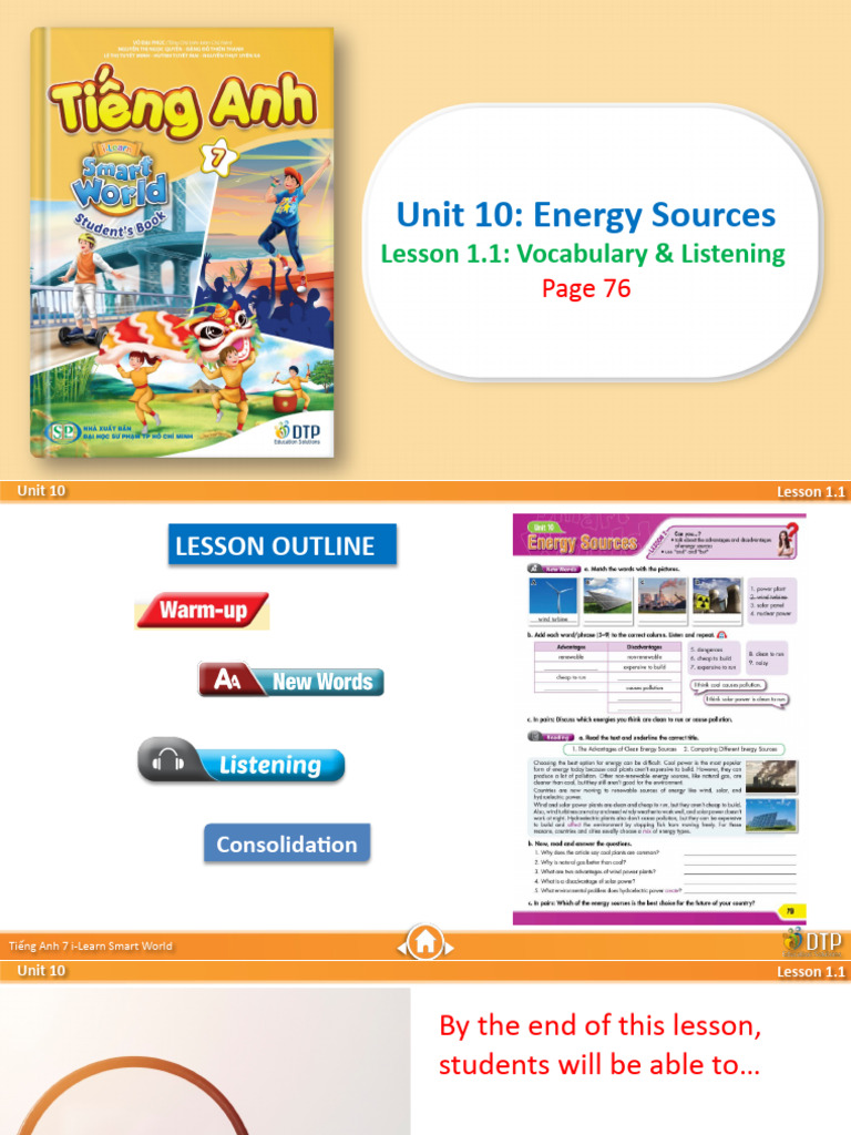 Unit 10 Lesson 1.1 Vocabulary & Listening | PDF | Energy Development | Sustainable Development