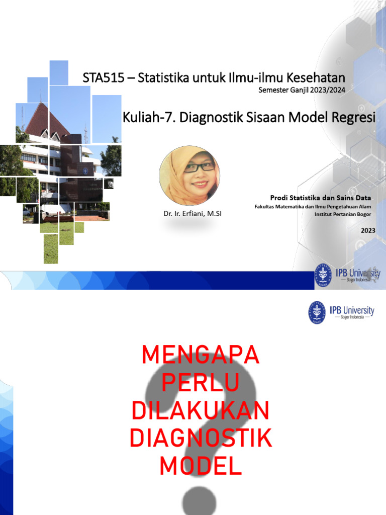 Diagnostik Regresi untuk Kesehatan | PDF | Metode & Bahan Ajar
