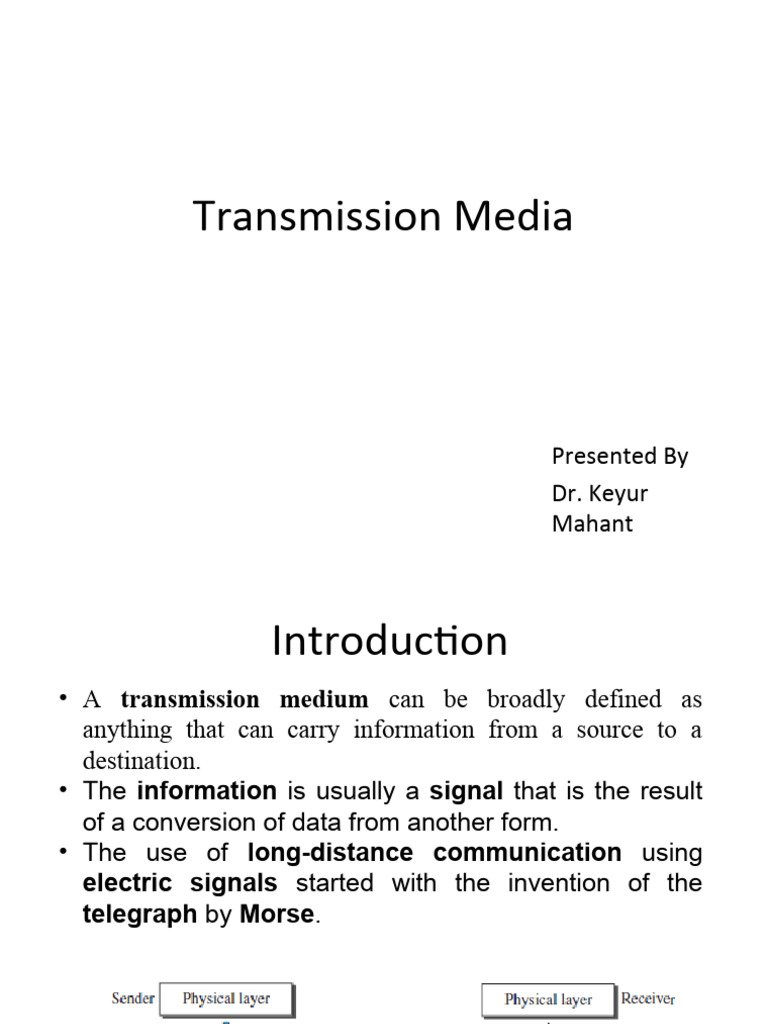 Transmission Media | PDF | Transmission Medium | Coaxial Cable