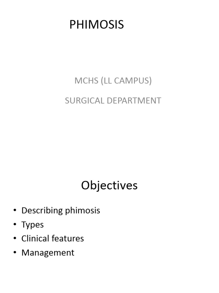 Phimosis Lecture PPT | PDF