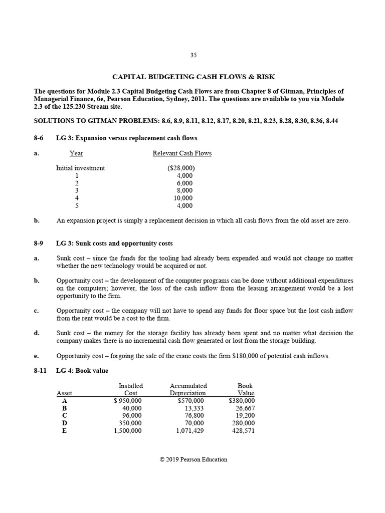 Gitman CH 8 Zutter CH 12 Solutions To Selected End of Chapter Problems | PDF | Book Value ...