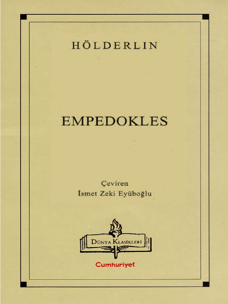 Friedrich Holderlin - Empedokles - - Р3щЯгз | PDF