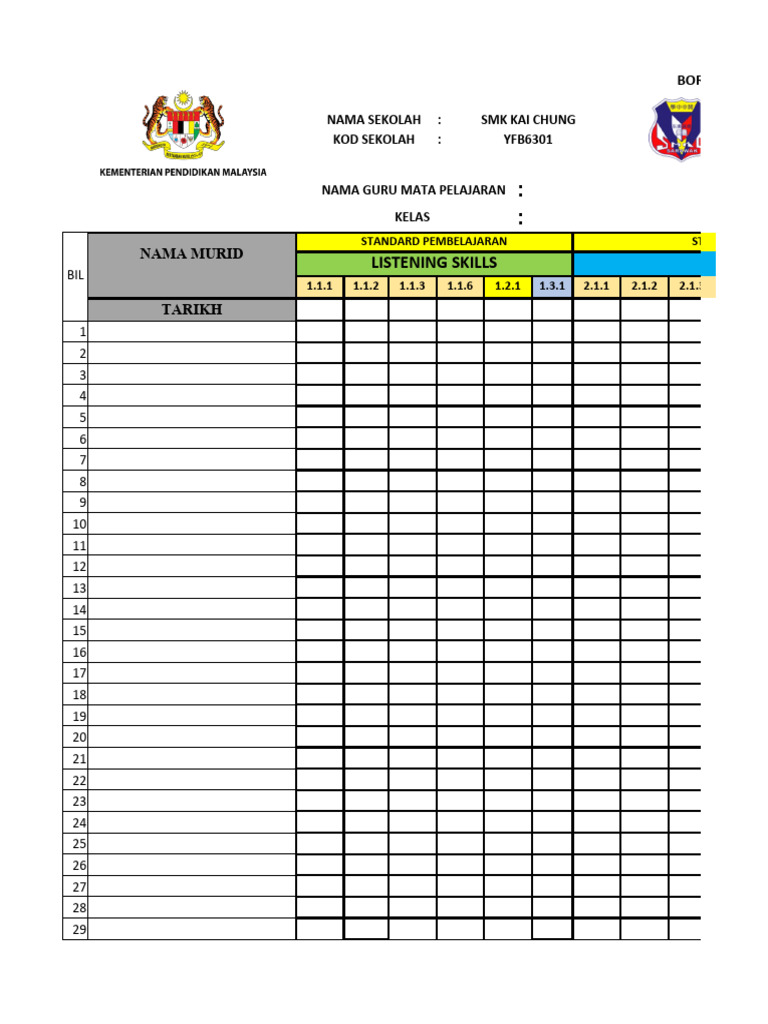 Rekod Transit Bi Form 5 | PDF