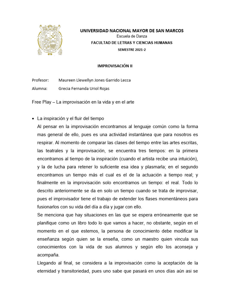 Resumen Free Play 1 | PDF