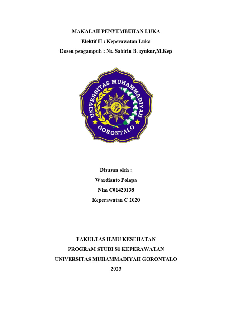 Proses Penyembuhan Luka dalam Keperawatan | PDF | Kesehatan Holistik ...
