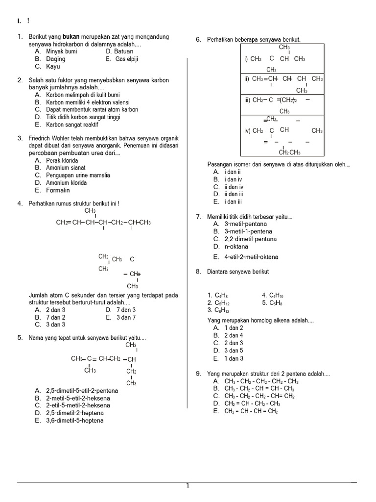 SOAL & JAWABAN PAS KIMIA KELAS XI K13 - WEBSITE WWW - Kherysuryawan.id | PDF