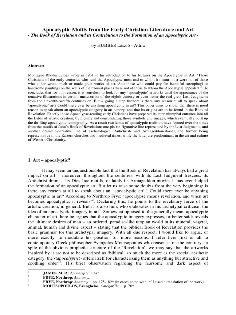 Apocalyptic Motifs From The Early Christian Literature and Art | PDF ...