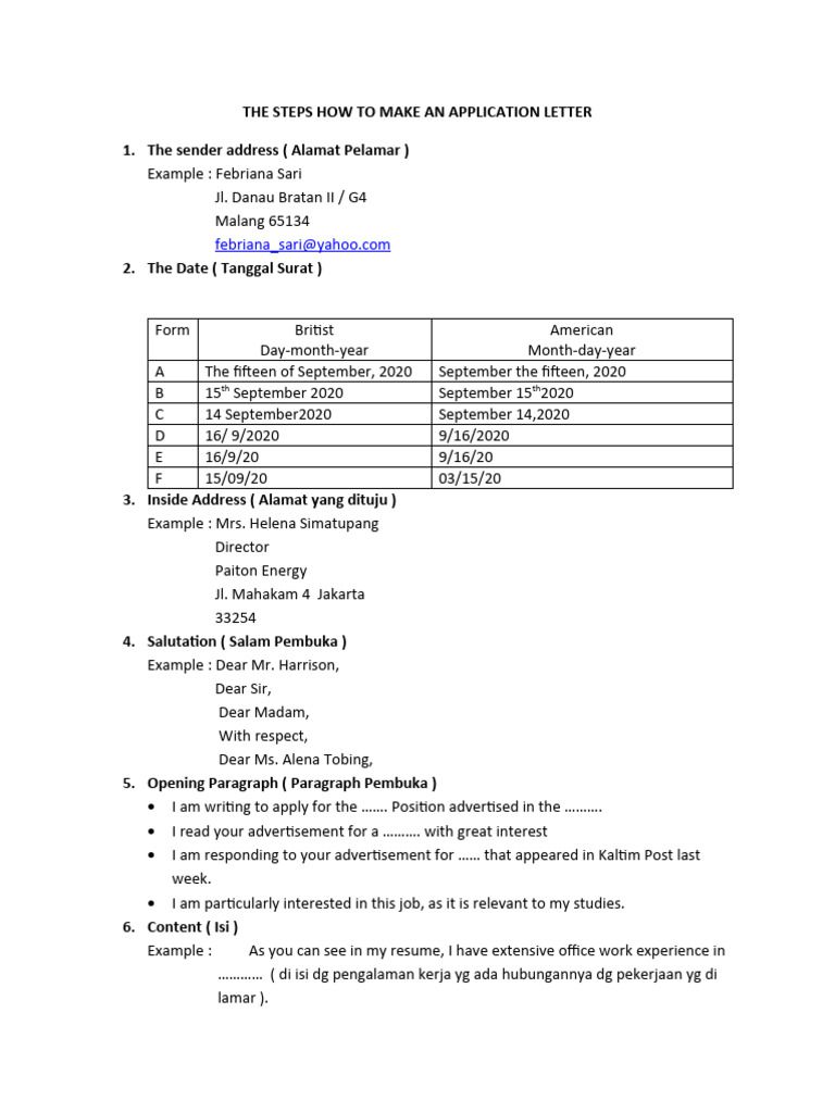 How to Write an Application Letter | PDF | Writing | Written Communication