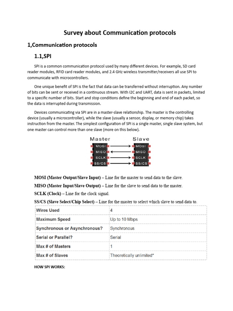 Survey About Communication Protocols | PDF | Manufactured Goods | Computer Hardware