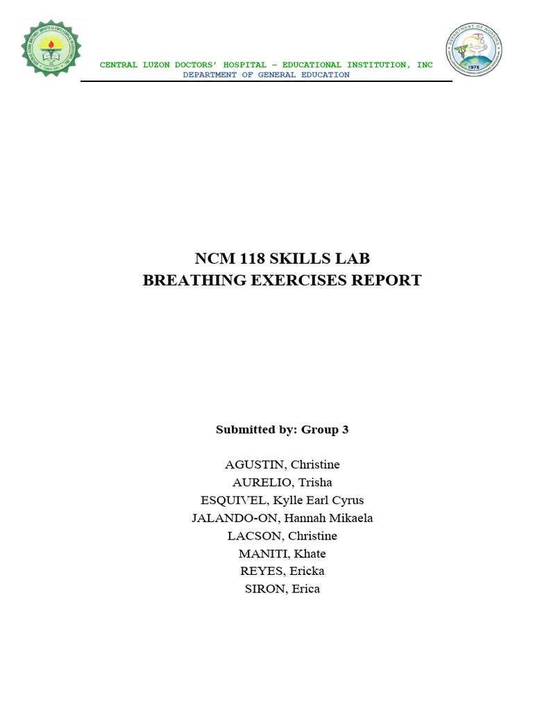 Breathing Exercises Report | PDF | Breathing | Exhalation