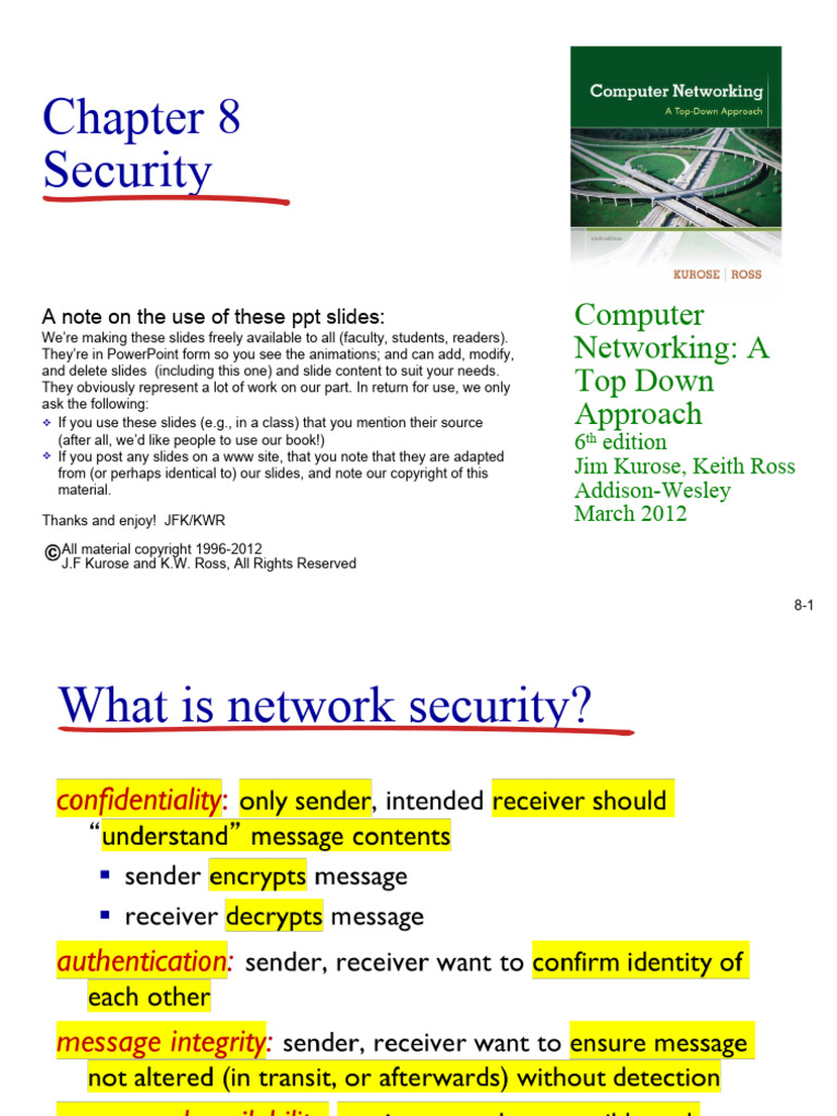 Chapter8 Security Updated | PDF | Firewall (Computing) | Transport Layer Security