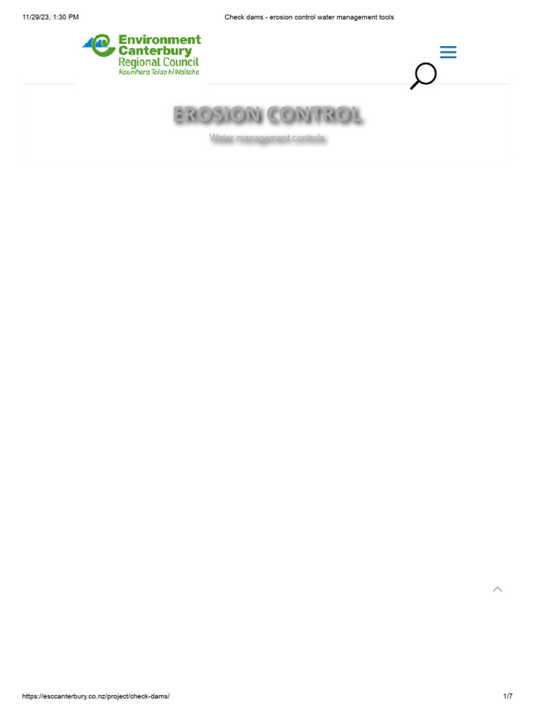 Check Dams - Erosion Control Water Management Tools | Download Free PDF ...