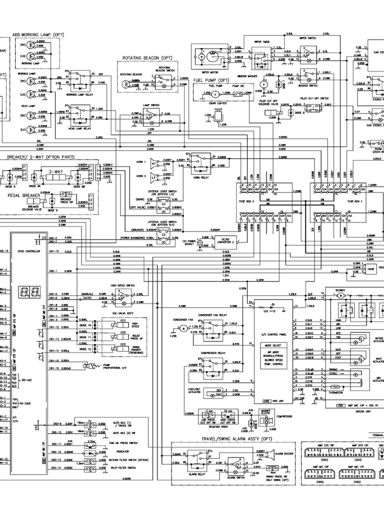 Esquema Electrico Daewoo Solar 225LC-V | PDF