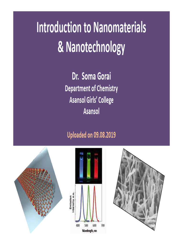 Introduction To Nanomaterials and Nanotechnology | PDF | Nanotechnology ... Introduction To Nanomaterials and Nanotechnology | PDF | Nanotechnology ...