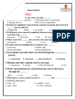 NGSA Practice Test Science Paper 1 - 29th March, 2025 | PDF | Blood | Foods