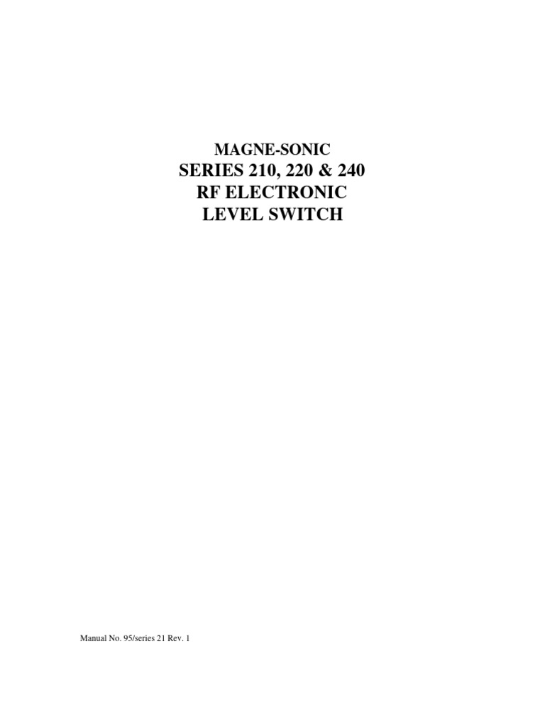 J200 Capacitance Switch | PDF | Capacitor | Relay