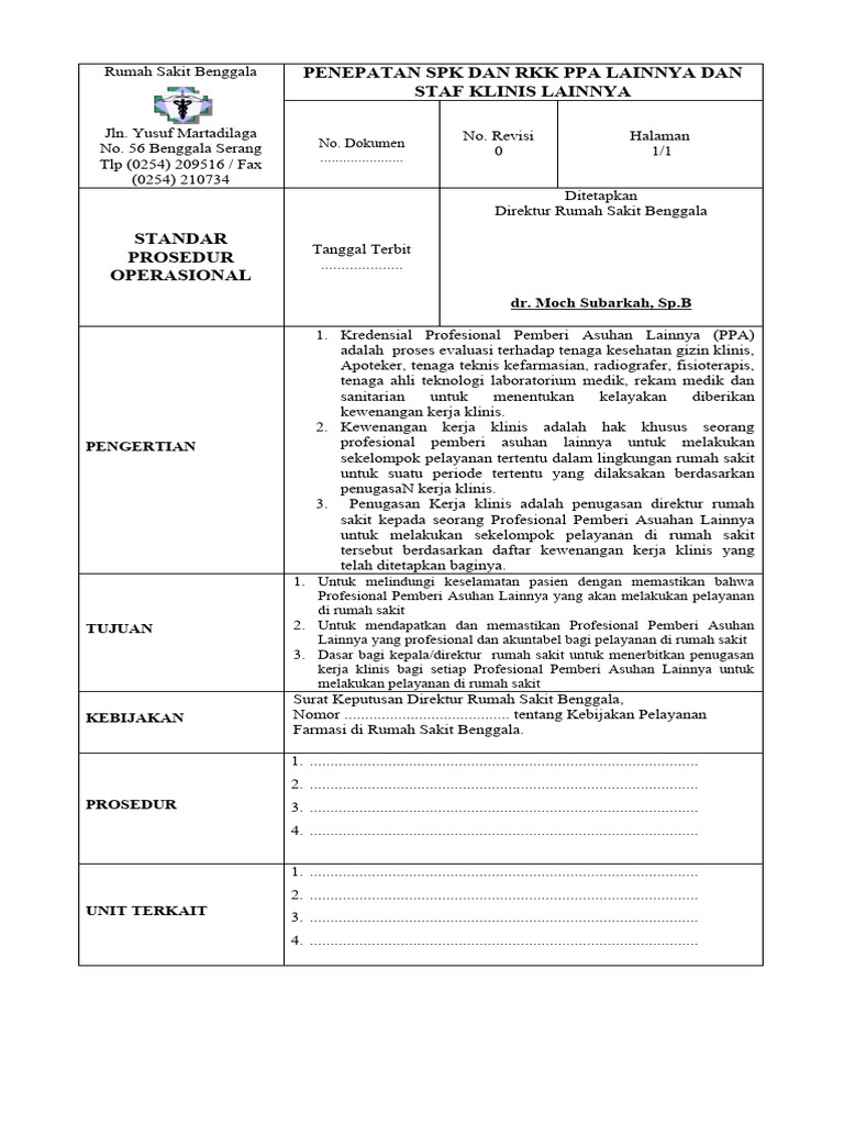 Spo Ppa SPK RKK | PDF