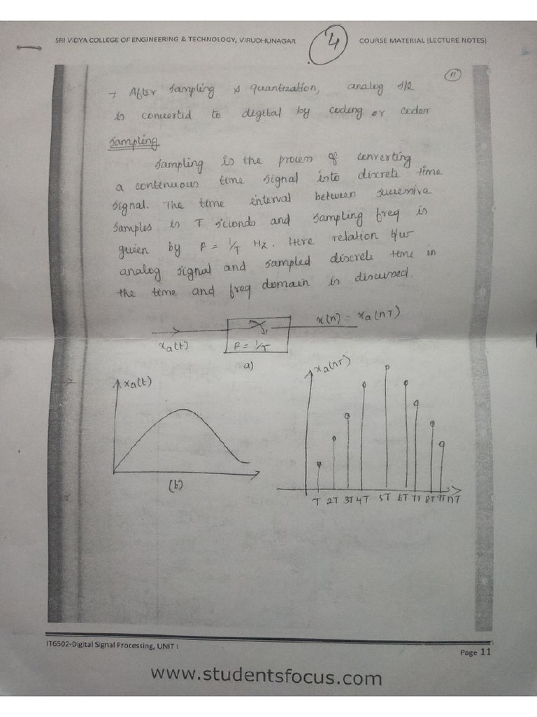 Sampling DSP Notes | PDF