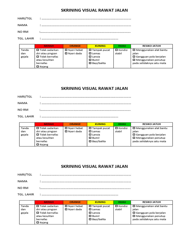 3.2. A Skrining Visual Pasien Rawat Jalan | PDF