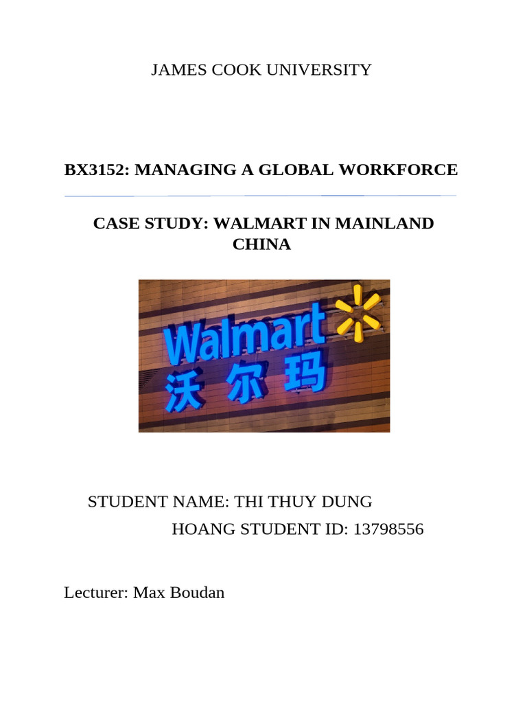 BX3152 Case Study Task 3 | PDF | Employment | Walmart