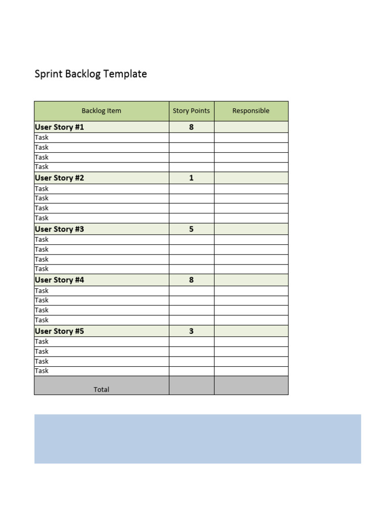Sprint Backlog Template | PDF | Systems Engineering | Computer Engineering