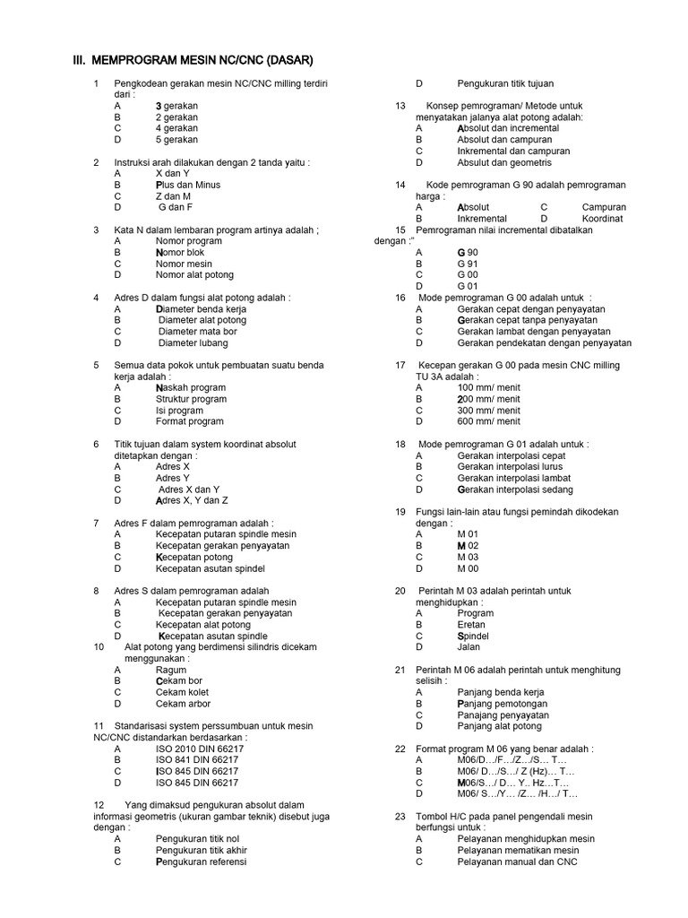 Materi Bbi CNC | PDF