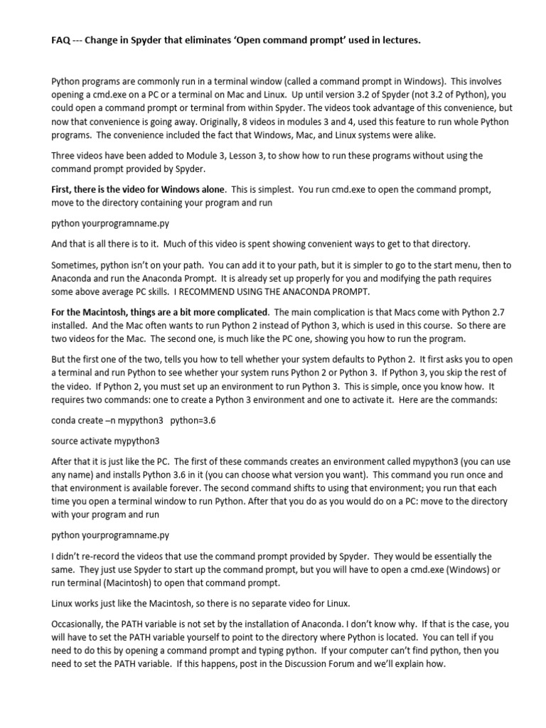 Change in Spyder | PDF | Python (Programming Language) | Operating System Families