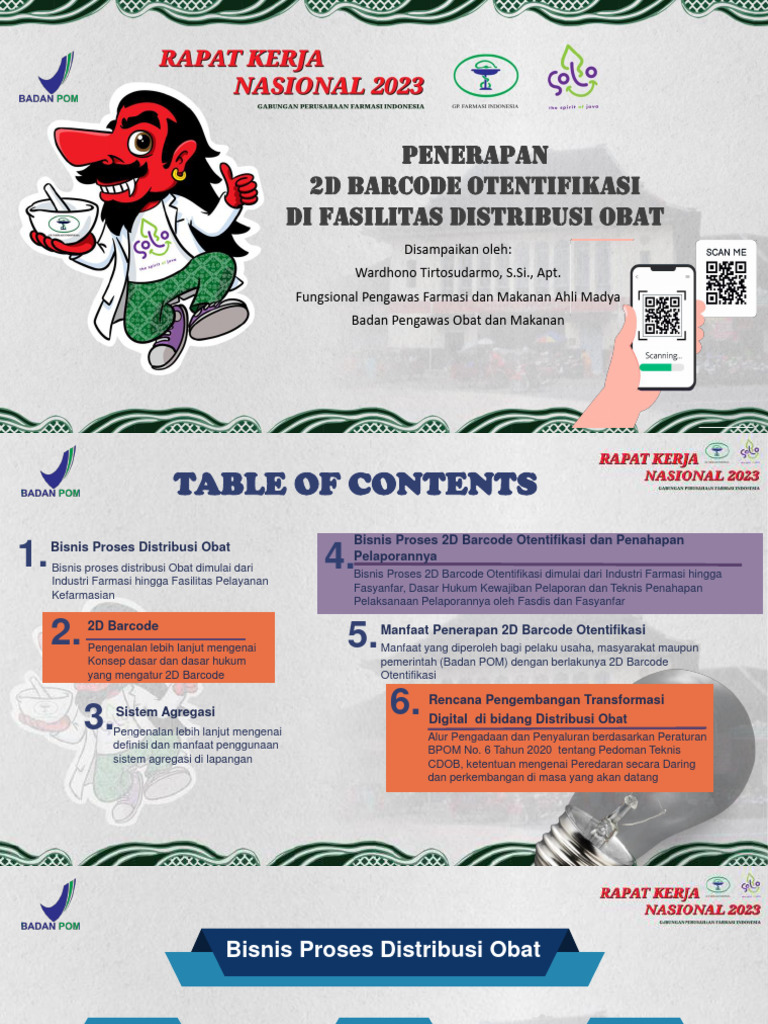 BPOM - Penerapaan 2D Barcode Otentifikasi Di Fasilitas Distribusi Obat ...